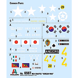 Italeri 6587 M-24 Chaffe Korean War, 1:35 Scale Plastic Model Kit, Plastic Model Assembly, Model Making, Military Vehicles, Green