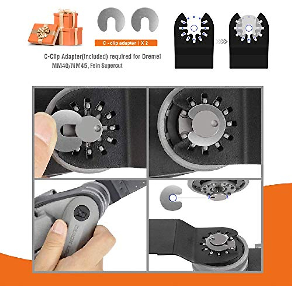 31Pcs Multitool Blades LEILUO Wood Metal Drywall Oscillating Tool Saw Blades Universal Quick Release Multitool Accessories Kit Packed by Storage Bag for Dewalt Milwaukee Makita and More