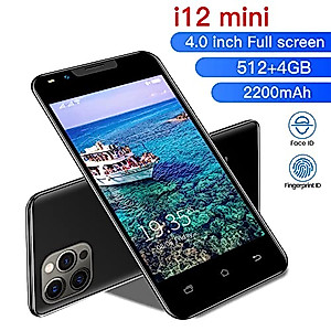 Unlocked Cell Phones, Android 10.0 Smartphones HD Full Screen Phone, Dual SIM Unlocked Cellphones, 512M+4G RAM 4.0 inch Touch Screen Mobile Smart Phone for Father Childrens Birthday Gift (Black)