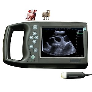 M6 Portable Veterinary Ultrasound Scanner 5.7" LED Display for Pregnancy Pig Sheep Goat Use Only Vet Handheld Scanner with Mechanical Probe