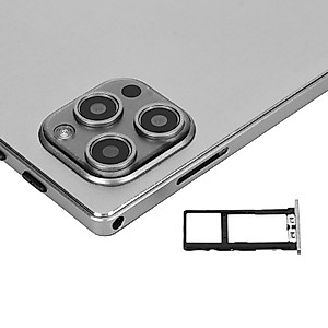 Pssopp Tablet PC, Metal Back Cover Multifunction 16 MP Rear Camera 6GB RAM 64GB ROM 10.1 Inch Tablet Learning 11 (Grey)