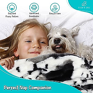 Super Soft Fuzzy Faux Fur Baby Blanket, Fluffy, Warm, Cozy, Plush, Snuggly Throw, Used for Baby Blanket, Toddler Blanket, Living Room Throw. (Cowboy, 45X30 Inches)