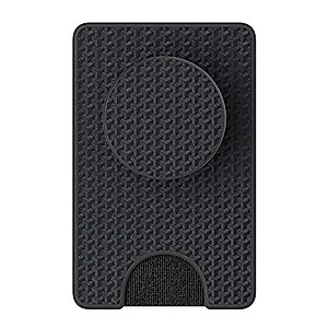 PopSockets PopWallet+ with Integrated Swappable PopTop - Black Carbon