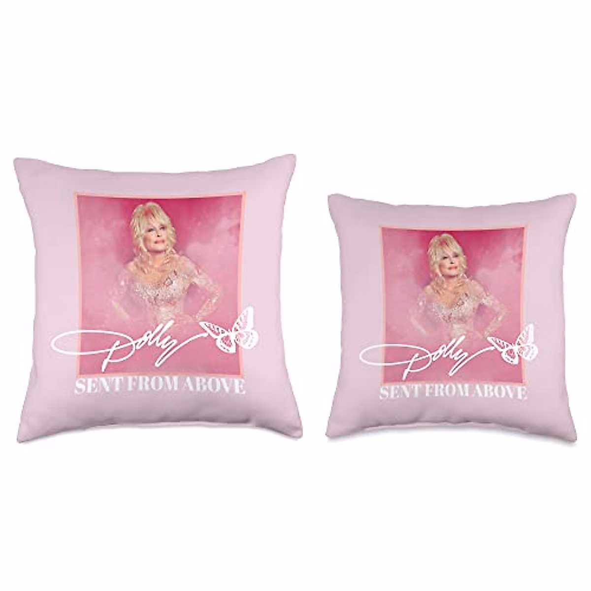 Dolly Parton Sent from Above Throw Pillow, 18x18, Multicolor