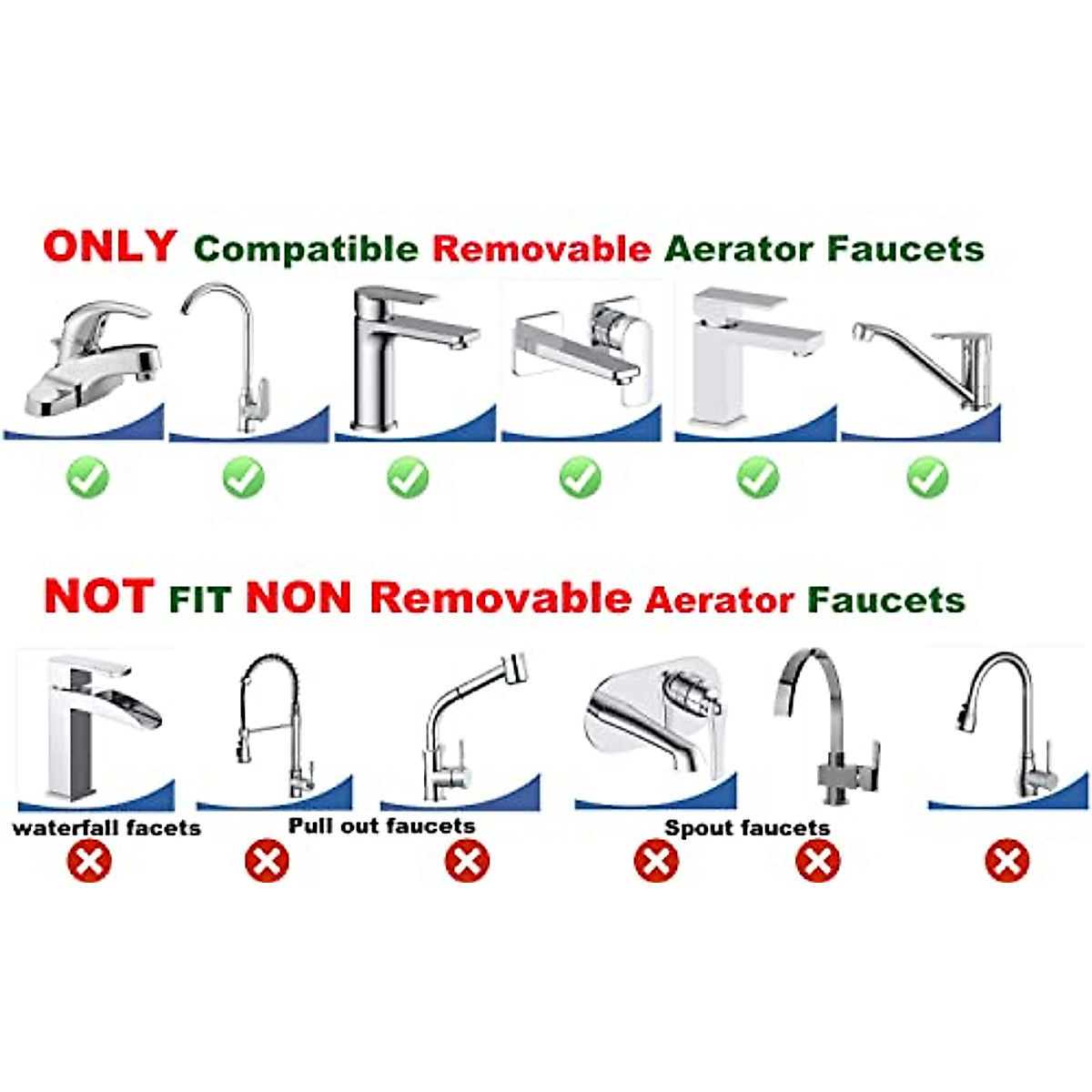 WHK Kitchen Quick Connect Faucet Adapter,Portable Washer Adapter Bathroom Sink Faucet Snap Adapter to Garden Hose 15/16 In.-27M or 55/64 In.-27F x3/4 inch GHT Female for Washer, Indoor Sink（2packs)