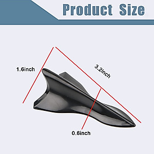 cueclue 10 PCS Car Shark Fin Auto Antenna Kit, Rear Bumper Canards Splitter, Auto Universal Stick-on Spoiler Roof Air Vortex Decorative Aerial (Black #101)