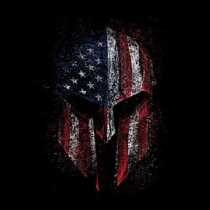 Grunt Style American Spartan 2.0 Men's T-Shirt (Black, XXX-Large)