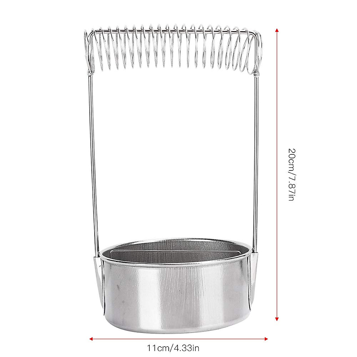 Zerodis Brush Washer, Painting Brush Cleaner Uncovered Stainless Steel Oil Painting Pen Straight Washing Barrel Holder Portable Leak Proof Stable Screen Removable Wash for