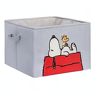 Lambs & Ivy Snoopy Foldable/Collapsible Storage Bin/Basket Organizer w/Handles