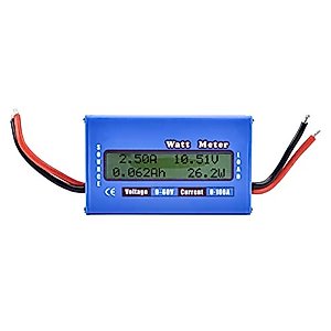 FPVDrone RC Watt Meter DC 60V/100A Digital LCD Balance Voltage Battery Power Analyzer Wattmeter Tester Checker Watt Volt Amp Meter