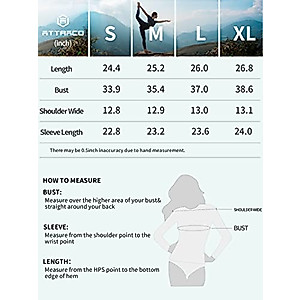ATTRACO Women's Activewear Tops Long Sleeve Loose Fit Open Back Yoga Workout Shirts Blue L