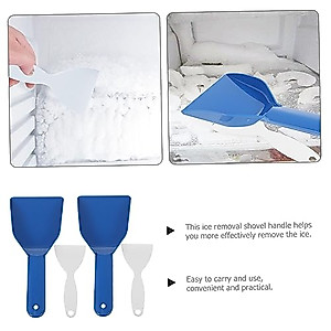 YARNOW 4pcs Flat Freezer Removal Refrigerator ice Spade ice Remover Versatile Scraper Household Frost Shovel Plastic Freezer Scraper Handheld deicing Shovel ice Scraper Accessories pp