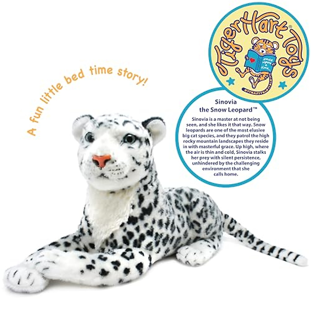 TigerHart Sinovia The Snow Leopard - 17 Inch Stuffed Animal Plush Snow Cat