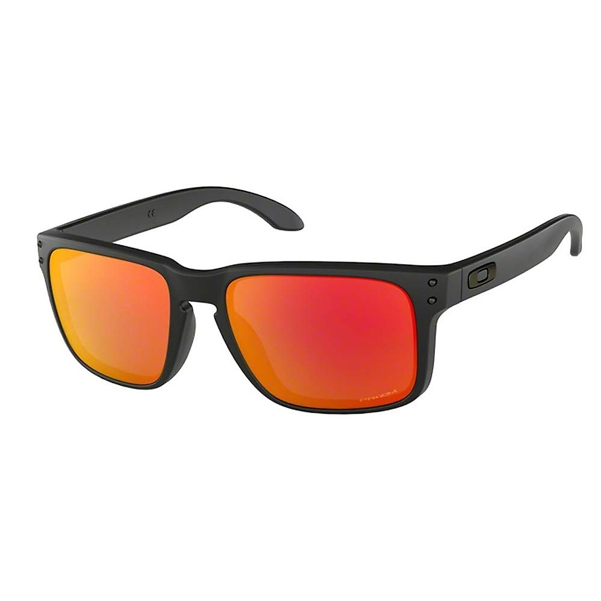 Oakley Holbrook OO9102 9102E2 57M Matte Black/Prizm Ruby Square Sunglasses For Men + BUNDLE Accessory Leash Kit+ BUNDLE with Designer iWear Eyewear Kit