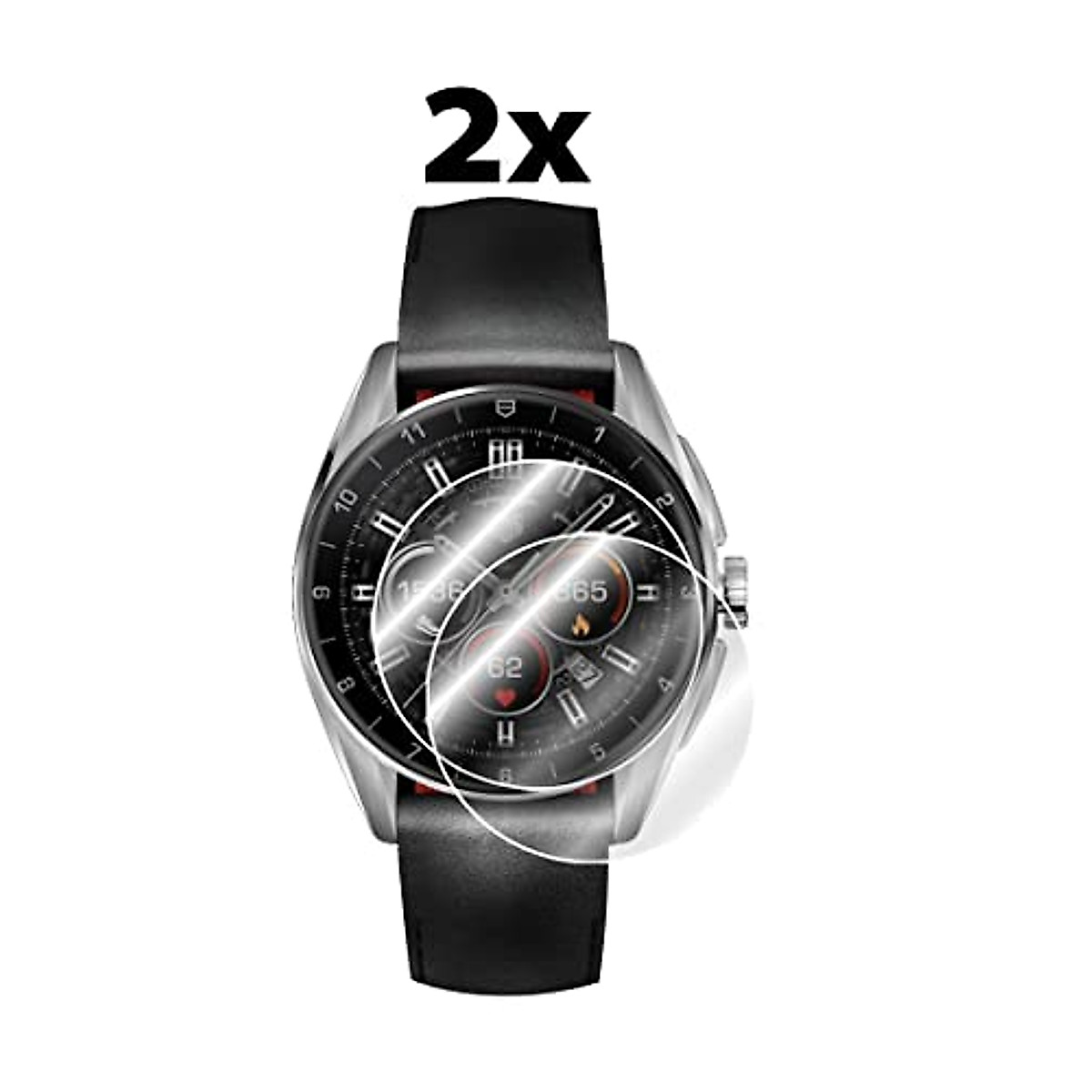 IPG for TAG Heuer Connected Calibre E4 (42 mm) Watch Screen Protector (2 Units) Invisible Ultra HD Clear Film Anti Scratch Guard-Smooth/Self-Healing/Bubble -Free for Calibre E4