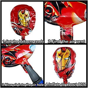 12Pack Avenger Super Hero Spider Balloons Foil And Latex Party Supplies Kids Birthday Party Decorations