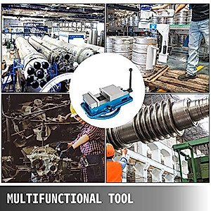 Happybuy 6 Inch Heavy Duty Milling Vise Bench Clamp Vise High Precision Clamping Vise 6 Inch Jaw Width with 360 Degrees Swiveling Base CNC Vise