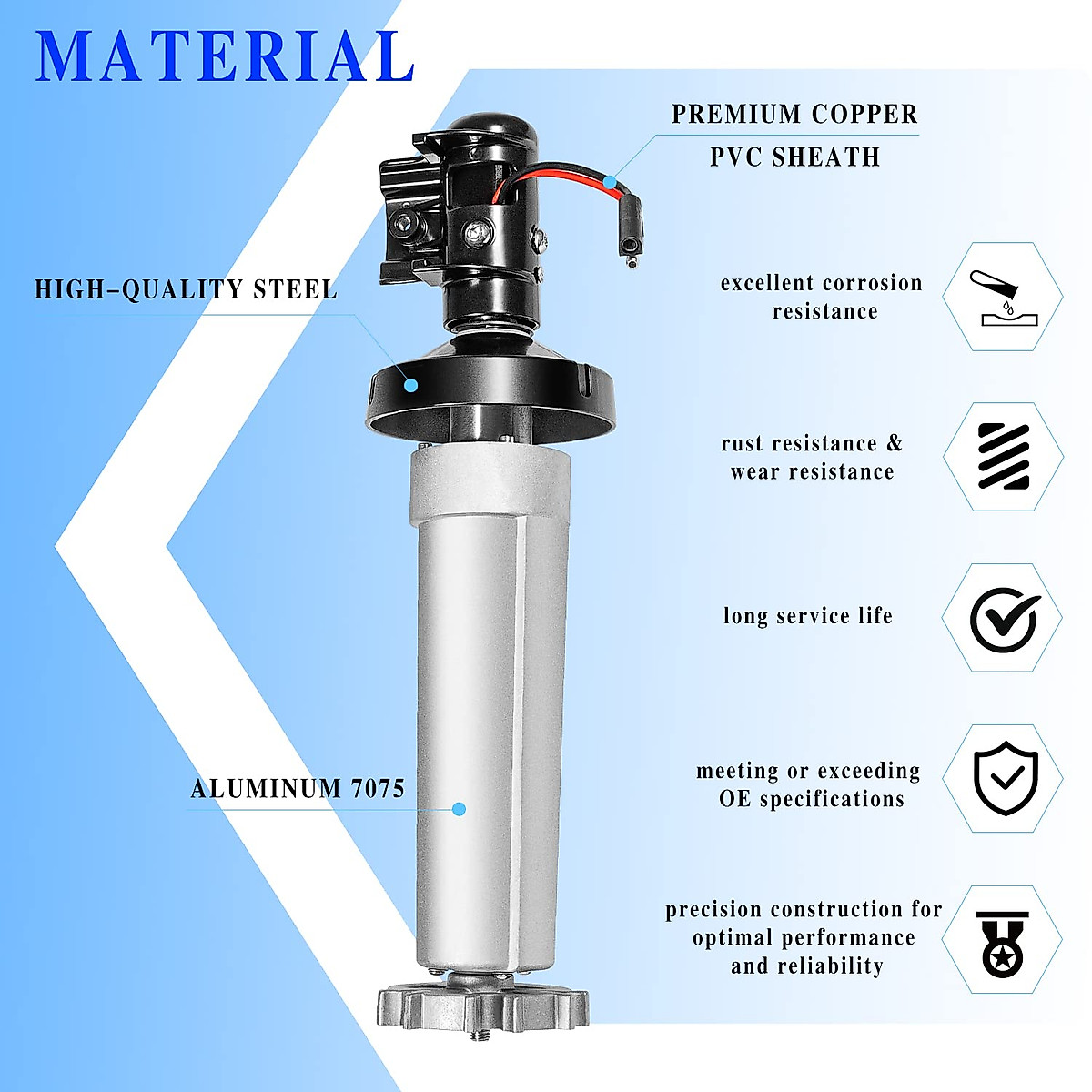 3310423.209U Torsion Assembly Rh Black for 9100 Series Awning Extension Motor 12V DC Replacement for DOMETIC 3310423.209U