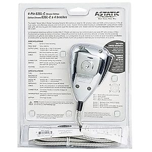 ASTATIC 302-10187 4-Pin Noise-Cancelling Microphone (Chrome)