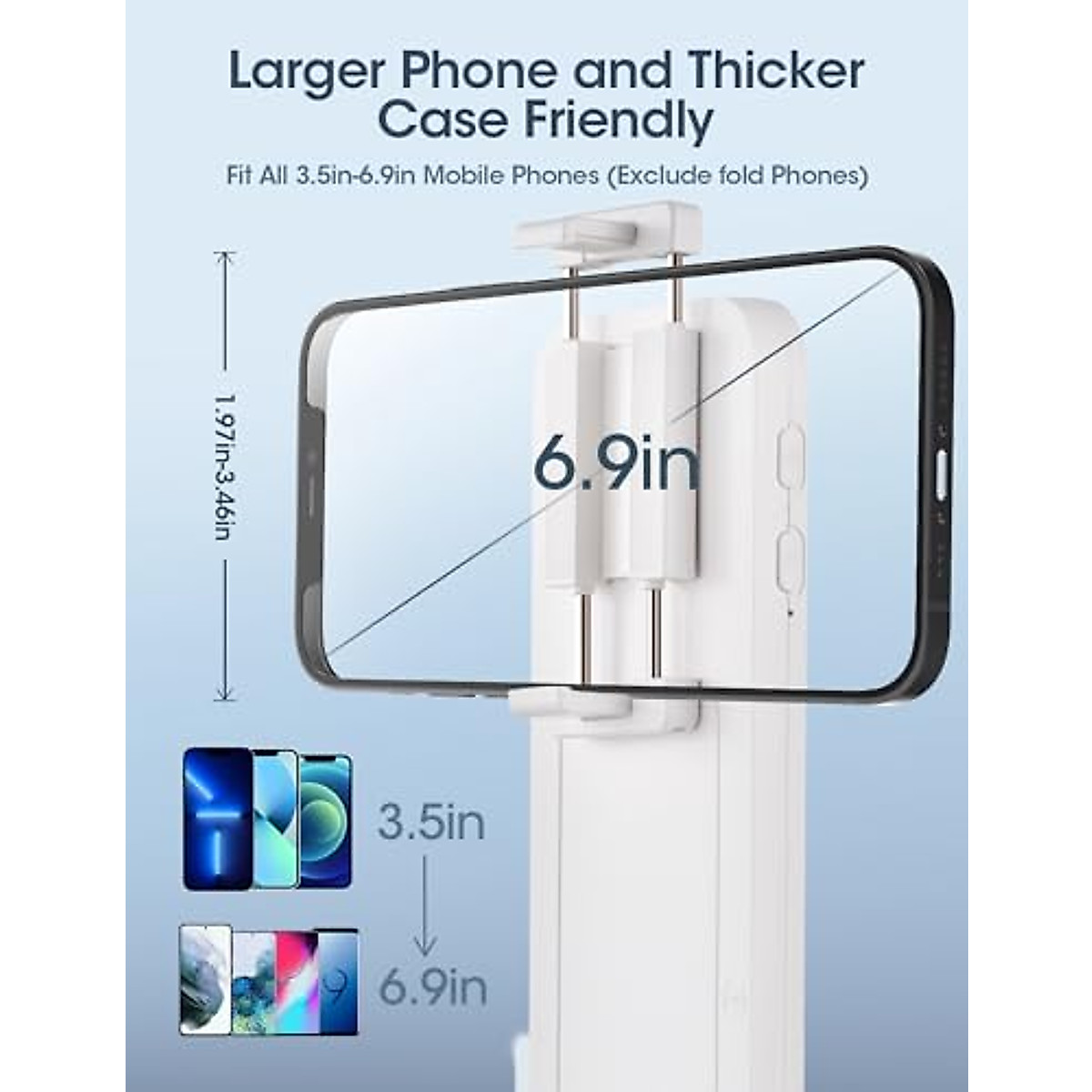 2024 Newest Overhead Phone Stand for Recording, [Enhance brightness&Ultra-Stable]Fully Foldable Mobile Phone Holder,Cover all-around viewing angles Phone Stand for live streaming,Cooking,Vlogging Kit