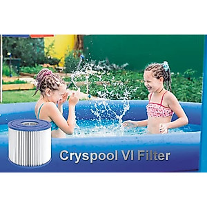 Cryspool VI Spa Filters Replacements for Type VI, Lazy-Z-Spa, 90352E Coleman SaluSpa hot tub Filter, 4 Pack