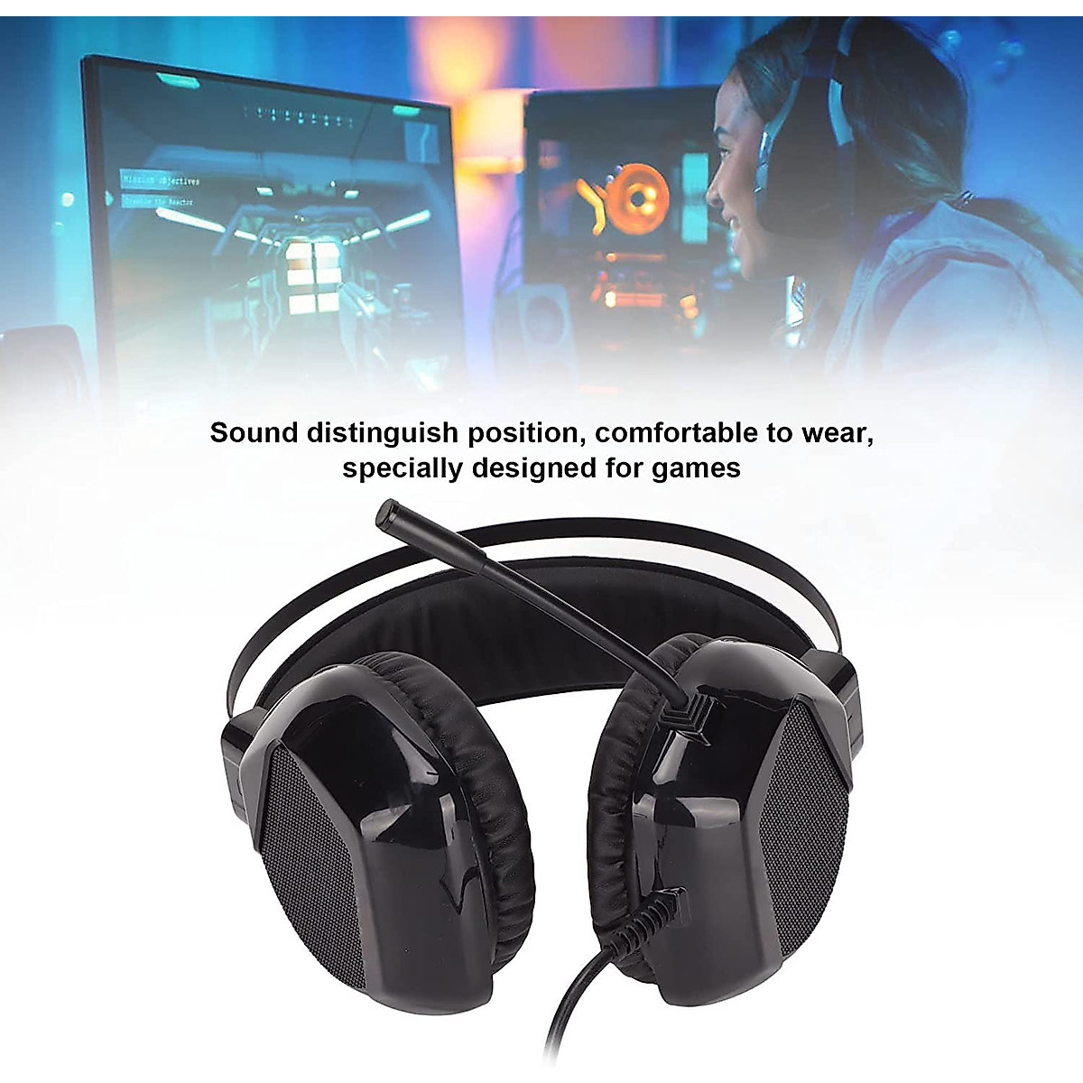 Gaming Headphone, Gaming Headset 7.1 Channel Bass Surround for Gaming