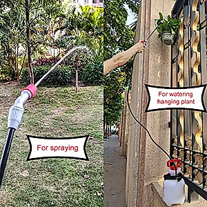 ePizdiz Watering Can Device for Watering Hanging Plant Hard to Reach High Plant Watering Bottle Sprayer for Indoor or Garden 2L(0.5Gal)
