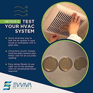 Evviva Sciences Mold Test Kit for Home - 5 Simple Detection Tests w/Optional Lab Analysis (Extra Fee), Test HVAC System, Home Surfaces, & Indoor Air Quality - Downloadable Mold Information Guide