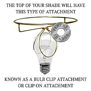 FenchelShades.com Lampshade 5" Top Diameter x 10" Bottom Diameter x 8" Slant Height with Clip-On Attachment for Standard Edison-Style Lightbulb (Linen Ivory)