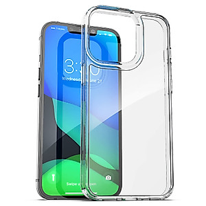 Encased Protective Clear Case with Clip - Designed for iPhone 13 Mini (2021) Transparent Phone Case with Belt Holster