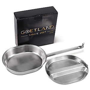 Goetland 304 Stainless Steel US Military Mess Kit Plate Set GI Type Outdoor Camping Hiking Picnic BBQ Beach