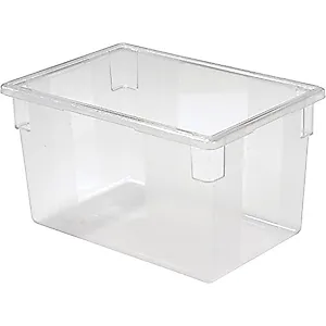 Rubbermaid Clear Plastic Box, 21 1/2 Gallon, 18 x 26 x 15 - Lot of 6