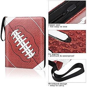 Elcoho 900 Pockets Football Card Binder for Trading Cards Holder with Sleeves Album Cards Holder Protectors with 3 D-Ring Album for Sports, Football Card Collection Storage