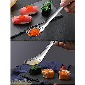 DUEBEL Spherical Caviar Dispenser, Caviar Maker Box, Molecular Gastronomy Kit | 96 Holes Roe Sauce Dispenser with Infuser & Strainer Spoon