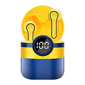 UrbanX Q350 Wireless Earbuds in Ear Bluetooth Headphones for Kids with Microphone & Digital Display IPX7 Waterproof Deep Bass Bluetooth Earbuds for Sport Work & Music