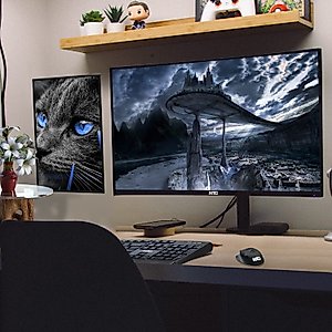 All in one Desktop Computer, TechMagnet Cheetah 6, Intel Core i5 6th Gen 2.5 GHz, 16GB DDR3, 240GB SSD, New 24 inch LED, MTG Gaming Kit with Webcam, Windows 10 Pro (Renewed)
