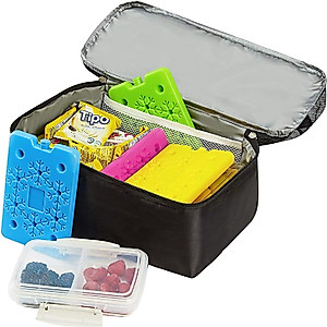 BLUE ELE BE01 Ice Pack for Lunch Box and Cooler, BPA Free, Reusable and Long Lasting, Slim and Lightweight Design for Kids, Set of 4, Fun & Colorful