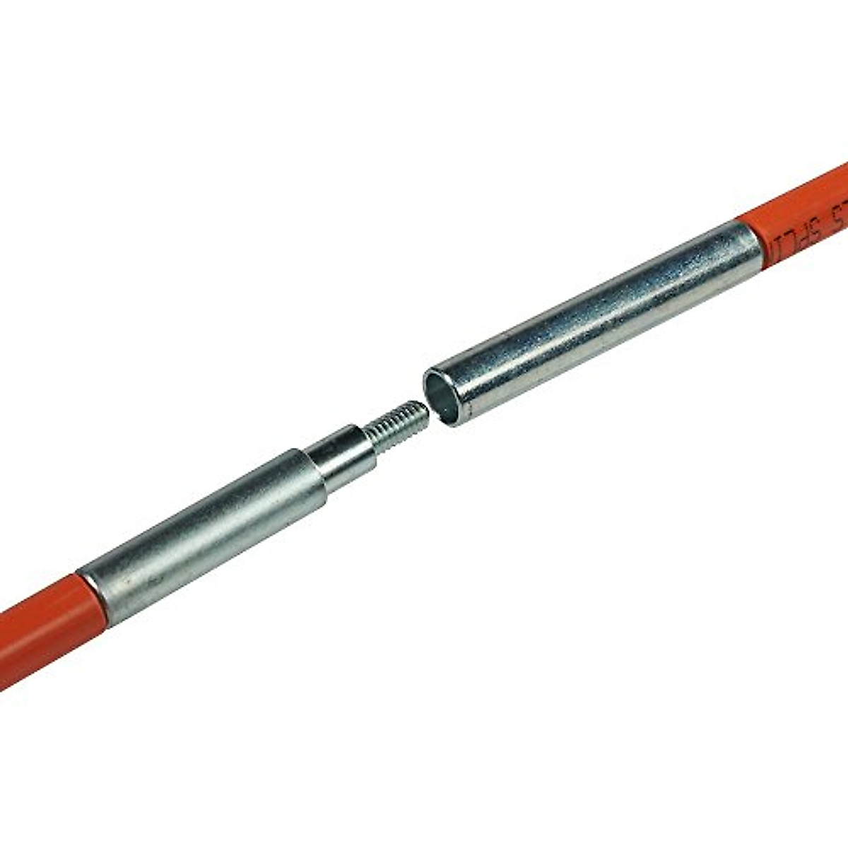 Klein Tools 56312 Lo-Flex Fish Rod Set, with Splinter Guard Coating and Stainless Steel Connectors, Bullet Nose and Hook Attachments, 12-Foot