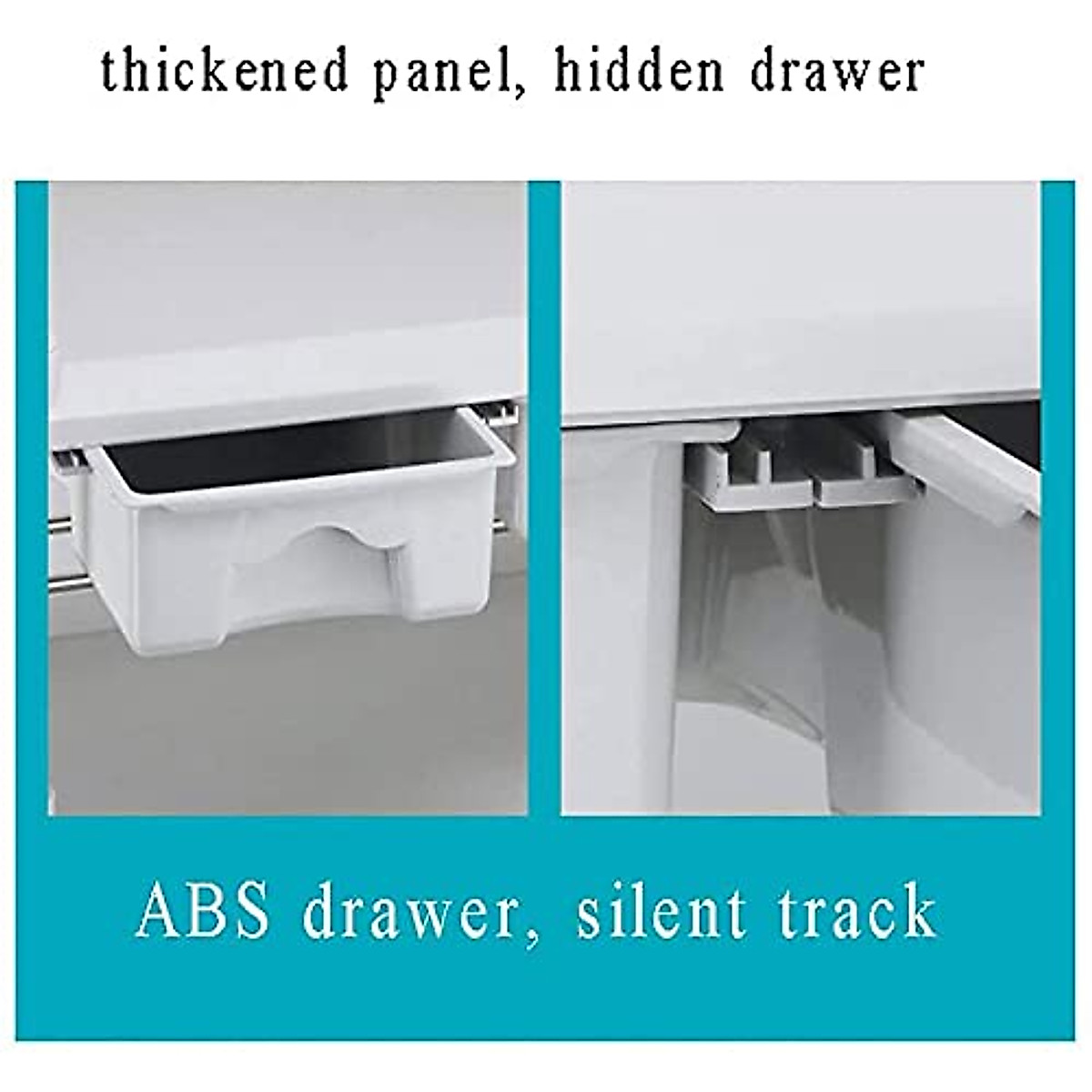 2-Layer Stainless Steel Medical cart, Beauty cart, Musical Instrument cart with Drawers and rotatable Dirt Bucket (Size : Small)