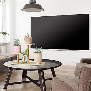 QUMENEY Desktop Plant Stand Indoor Bamboo Mini 3 Tiered Windowsill Shelf Desk Tabletop Shelf Holder Desk Organizer Display Rack for Outdoor Garden Balcony Patio