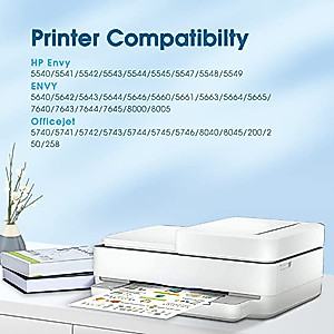 L2KB Ink 62XL Remanufactured Cartridge for HP Ink 62XL Combo Pack for HP Envy 7640 7645 5660 5640 5540 5642 Officejet 5740 5741 Printer(1 Black+1 Tri-Color)