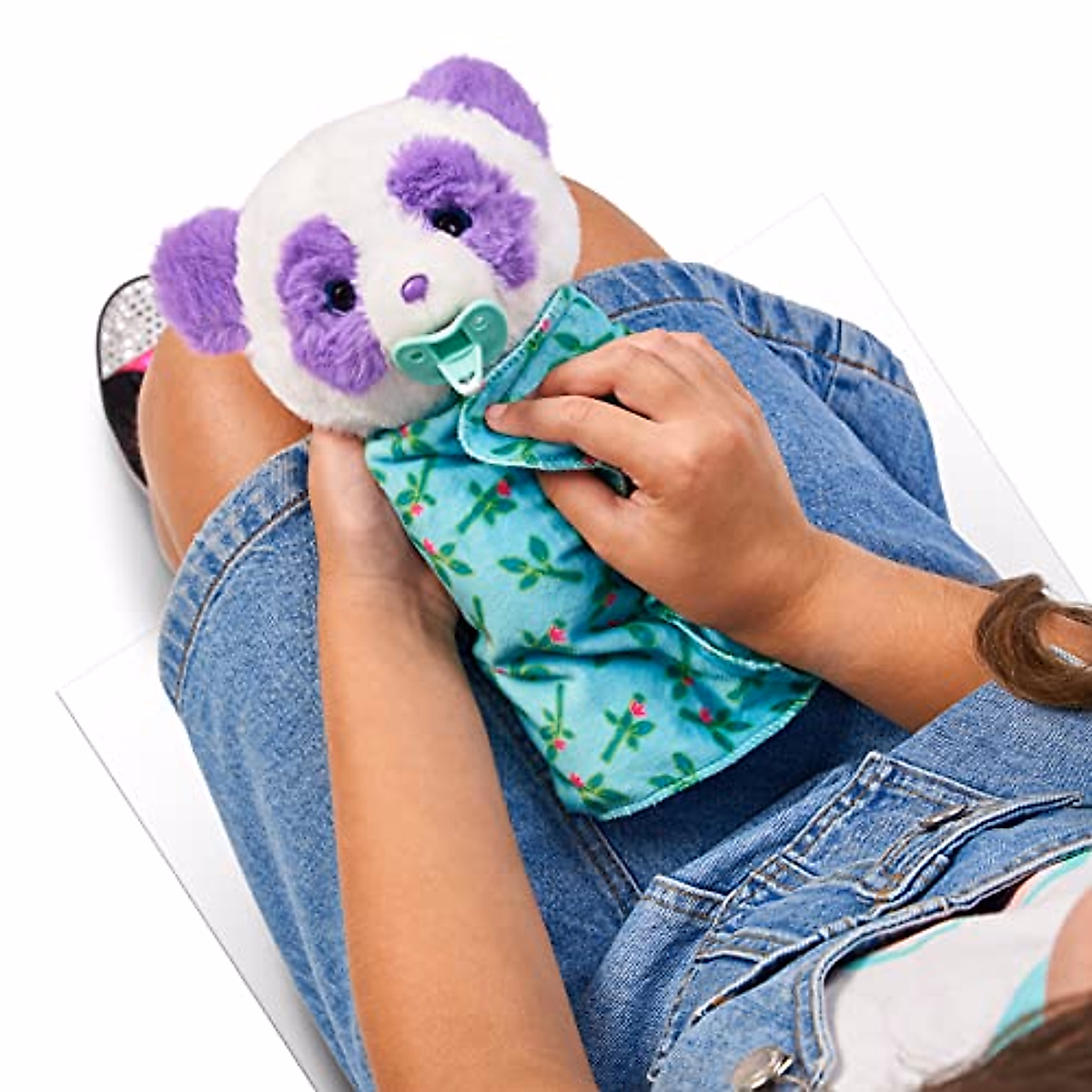 Little Live Pets - Cozy Dozys: Petals The Panda | Interactive Plush Toy Panda. 25+ Sounds and Reactions. Magical Eye Movement. Blanket, Pacifier for Kids Ages 4+