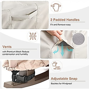 NATURAL EXPRESSIONS Patio Chair Covers, Large Outdoor Chair Covers Waterproof,Anti-UV/Wind,Patio Furniture Covers for High Back Chair,Stacking Chairs,Rocker,Swivel Chair,Deep Seat Chair(30"x 37"x 34")