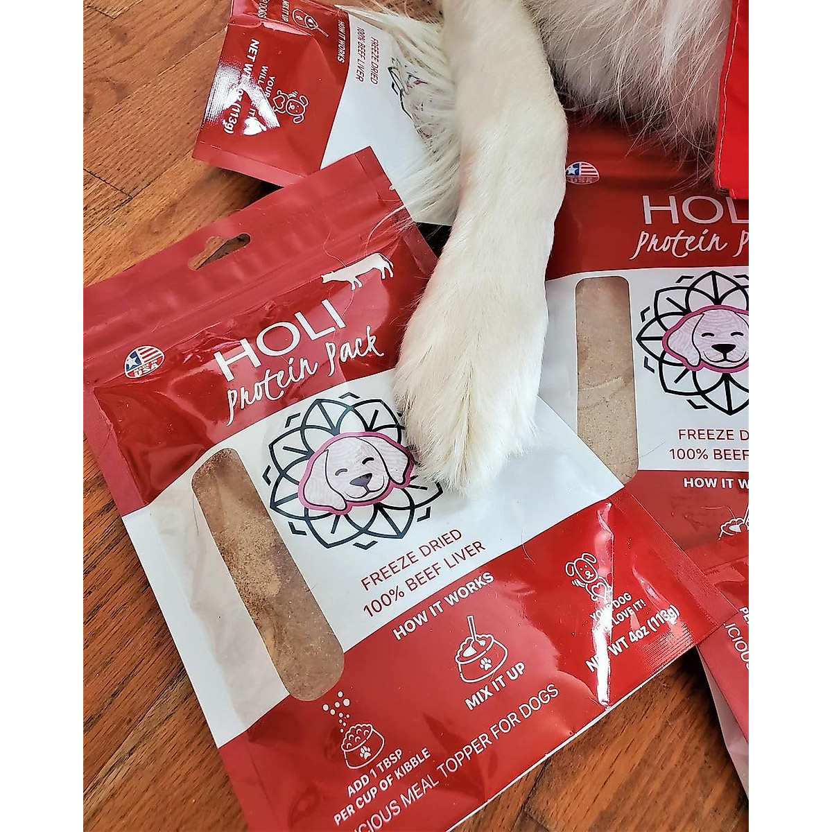 HOLI Beef Liver Dog Food Topper - Single Ingredient, Human-Grade - Freeze Dried Protein and Flavor Enhancer for Picky Dogs – Grain Free – 100% All Natural - 2oz