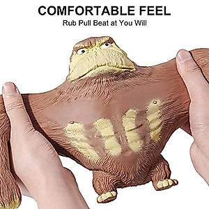 Squishy Monkey Decompress and Squeeze Stress Toy, Cute as Animal Styling Stress Relief Stretchy Toys, Elastic and Soft Fidget Toy for Children and Adults Birthday