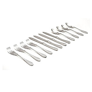 Knork Stainless Steel Flatware Starter, 12 Piece Set, Matte
