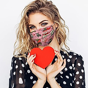 POTTOA Puppy Disposable_Face_Masks_for Adult, Dog Paw Print 3 Ply Protection Cover Women Men Breathable for Working Party Holiday (Dog #009, 50 PC)