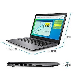 2021 Newest HP 14 inch HD Laptop Computer, Intel Celeron N4000 up to 2.6 GHz, 4GB DDR4, 64GB eMMC Storage, WiFi, Webcam, HDMI, Bluetooth, 1 Year Microsoft 365,Windows 10 S, Black + Hubxcel Cables