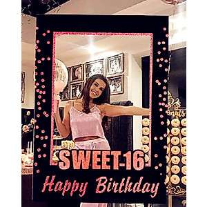 LaVenty Rose Gold 16th Birthday Party Photo Booth Props 16th Birthday Photo Frame Birthday Photo Frame