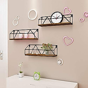 Edenseelake Floating Wall Shelves Set of 3, Shelf Wall Mounted for Bedroom, Bathroom, Living Room, Kitchen and Office